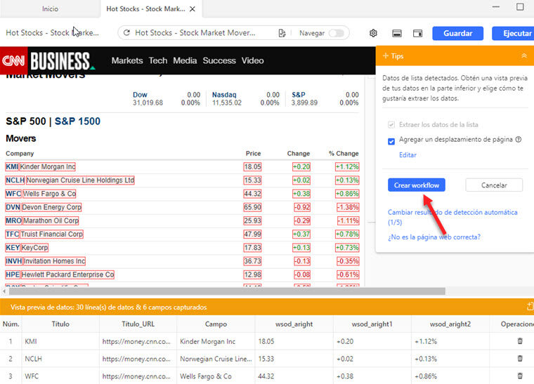 4 formas de extraer datos de una tabla | Octoparse